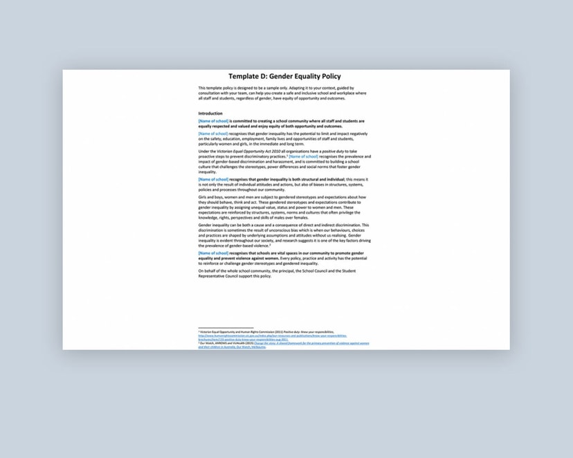 Our Watch | Respectful relationships education resources