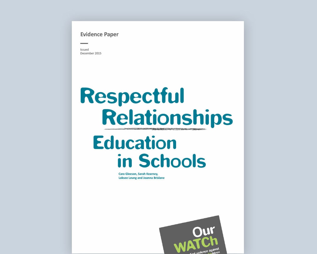 Our Watch | The evidence for respectful relationships education