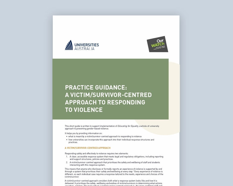 Our Watch | Universities resources