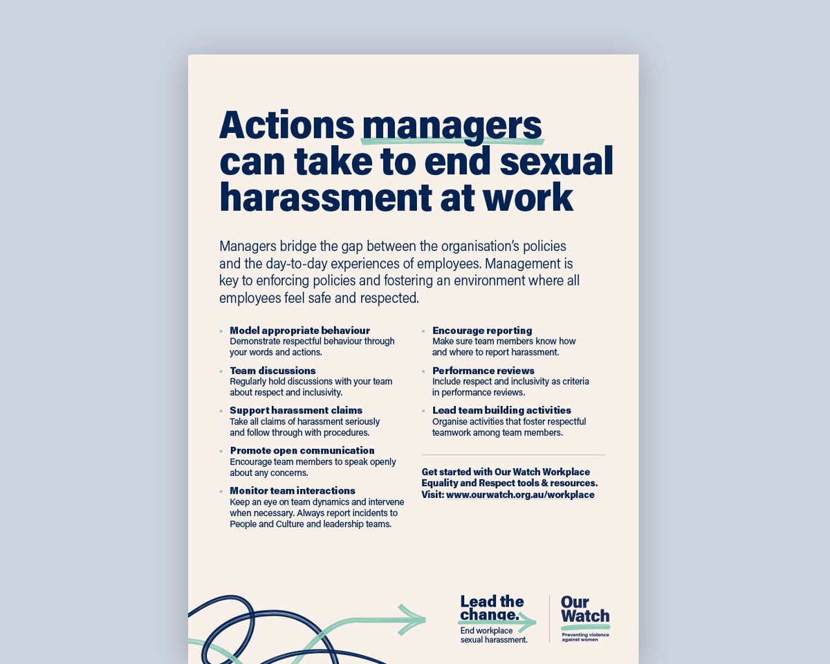 Our Watch | Prevent workplace sexual harassment